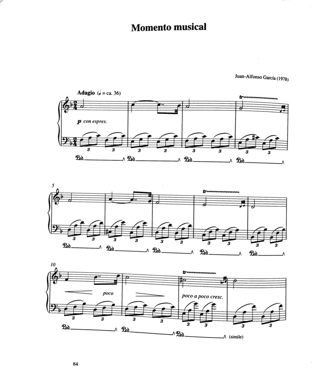 Momento musical – Juan Alfonso García